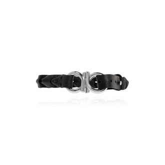 Ferragamo Braided Gancini Bracelet - - Accessories - Herren - Schwarzk - ONE SIZE