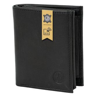 Lindenmann Geldb&ouml;rse Herren/Portemonnaie Herren Leder Geldbeutel schwarz