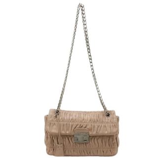 Prada Pre-owned Nappa Gaufre Leder Schultertasche - - Pre-owned - Damen - Beige - ONE SIZE