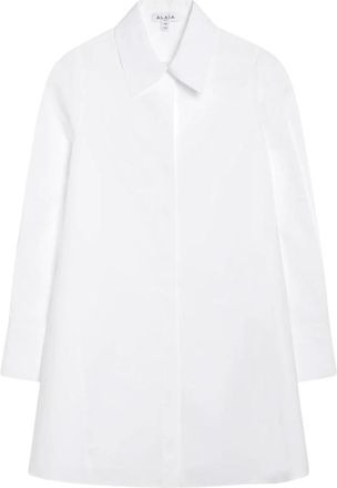 Alaia Popeline A-Linien-Minikleid - - Dresses - Damen - Wei&szlig; - S