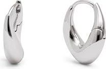 Singularu Boucles doreilles Organic Twist. Laiton avec Plaqué Rhodium. Anneaux Organiques et Polyvalents. Fermoir Click. Bijoux pour Femme