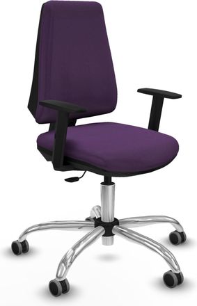 Piqueras y Crespo Schreibtischstuhl mit Rollen aus Gummi Elche mit 1D-Armen, ausgestattet mit permanentem Basiskontakt und Schneideschaum, Violett