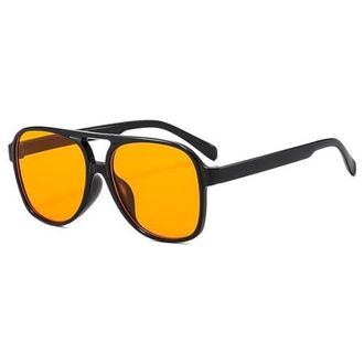 Generic Lunettes De Soleil &Agrave; Monture Large For Hommes, For La Conduite, Le Shopping, Les F&ecirc;tes(Orange)