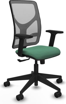 Piqueras y Crespo Telearbeitssessel mit 2D-Armen, h&ouml;henverstellbare Lendenwirbelst&uuml;tze, ausgestattet mit 3 Positionen und Schneidschaum. Mit Rollen von 65 mm Nylon, Gra