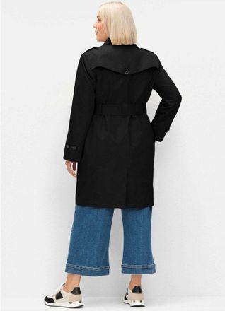 Sheego Langmantel Trenchcoat in wasserabweisender Qualit&auml;t