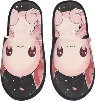 Generic Chaussons Femme Homme Jolie Fleur DAxolotl Chaussons Adultes Confort Chaude Pantoufles, Pour Intérieur Extérieur, Mariage, Femmes, L