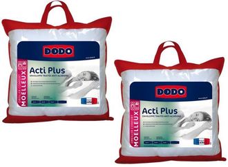 Dodo Dodo - Lot de 2 oreillers anti allergies - 65x65 cm - acti plus ii