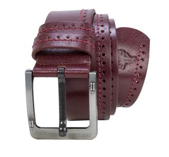 Rock Creek Designer Herren Leder G&uuml;rtel Echt Leder Herreng&uuml;rtel Breit Jeansg&uuml;rtel Anzugg&uuml;rtel B&uuml;ffelleder Accessoires G-012 Weinrot 135