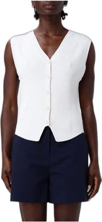 A|X Armani Exchange Gilet en maille de viscose Fabiana Filippi - Femme - Vestes - Beige - Taille: 42 FR