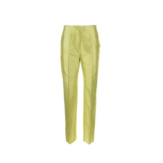 Max Mara High-Waisted Tailored Hosen - - Trousers - Damen - Gelb - S