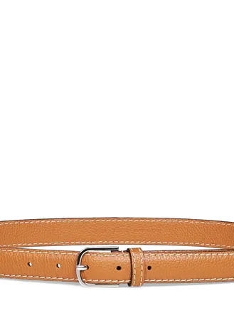 Toteme Womens Belt Tan Grained Leather Brown Calf