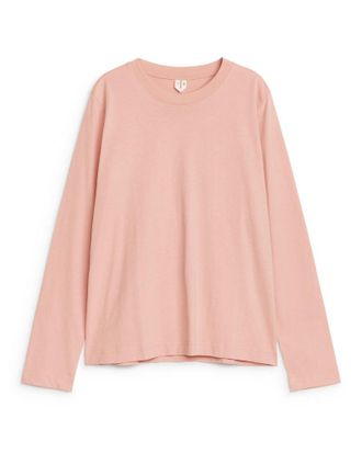 Arket IRIS Charakteristisches Langarm-T-Shirt -Rosa