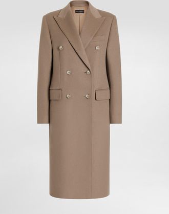 Dolce & Gabbana Double-breasted Cashmere Coat - Frau M&auml;ntel Und Jacken Beige 40