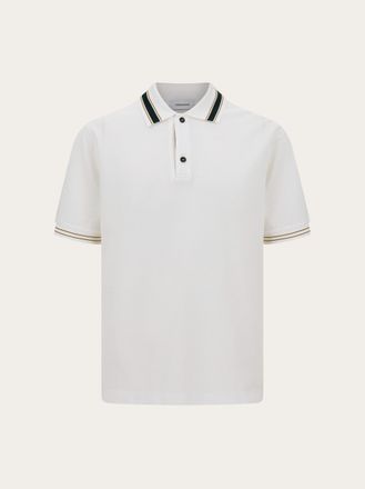 Ferragamo Herren Kurzärmliges Polohemd Weiß