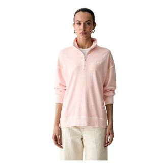 GANT SweaT-shirt Half-zip Shield - Femme - Sweatshirts et sweats &agrave; capuche - Rose - Taille: 36 FR