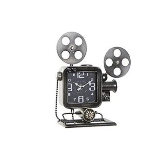 DKD Home Decor Tischuhr Glas Schwarz Eisen (31,5 x 10 x 35 cm) (Referenz: S3026694)