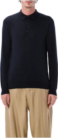 John Smedley Homme, Tops, Bleu, Taille: L Bradwell L/S Polo