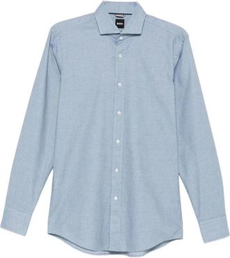 HUGO BOSS Homme, Chemises, Bleu, Taille: XL Microdot Patterned Dress Shirt