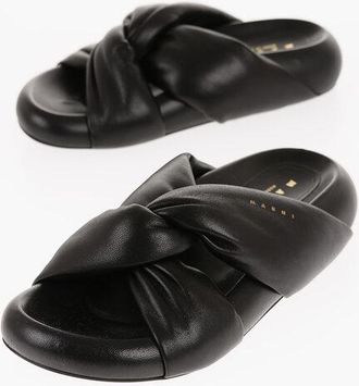 Marni Padded Leather Sadals with Braided Band Gr&ouml;&szlig;e 35