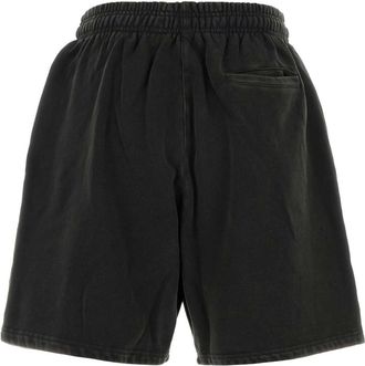 Entire studios Mens Slate Cotton Bermuda Shorts Washedblack Exterior