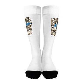 Generic Équipage Chaussettes La Rivière MAppelle, Je Dois Y Aller! Rafting Et Navigation De Plaisance Chaussettes Pour Cyclisme Planche À Roulettes Bonneterie