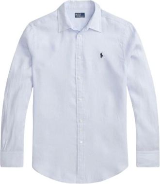 Polo Ralph Lauren Femme, Blouses et Chemises, Bleu, Taille: 46 FR Chemise lin coupe droite
