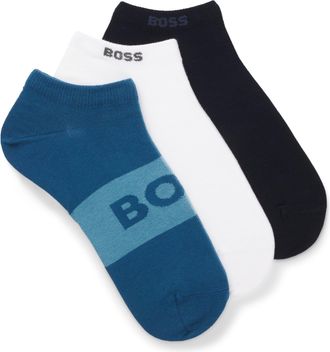 HUGO BOSS Sneakersocken BOSS 3P AS Logo CC, Herren, Gr. 39-42, bright blau 439, Baumwollmischung, Socken Sneakersocken