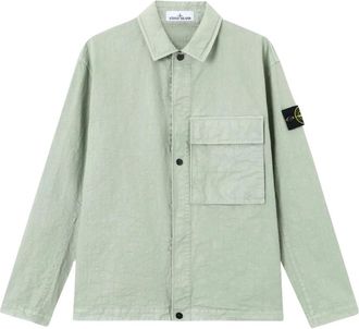 Stone Island Homme, Vestes, Vert, Taille: L Panama Overshirt