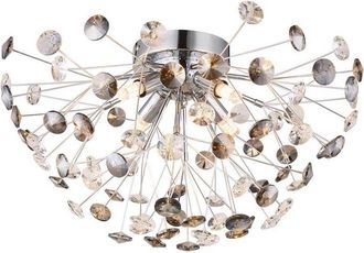 Globo Lighting Deckenleuchte Wohnzimmerleuchte Deckenlampe 4-Flammig Kristall rauch klar G9