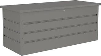 Vente-Unique Coffre de rangement de jardin en acier galvanis&eacute; gris - 750L - TOMASO