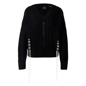 HUGO BOSS C_fangallo Pullover - - Knitwear - Damen - Schwarzk - L