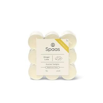 Spaas 10 x 18 Citronella Teelichter, 4.5 Stunden - schmutziges Wei&szlig; - Ginger Love