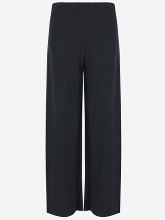 Vince Womens Fabric Pants Navy Acetate Trousers