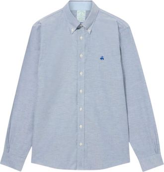 Brooks Brothers Homme, Chemises, Bleu, Taille: XL Chemise Oxford Coupe Slim Infroissable &agrave; Boutons