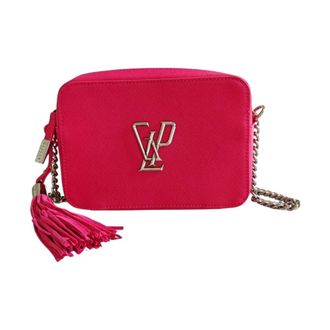 Ga&euml;lle Paris Ecopelle Kameratasche Kettengurt Silber Lila - - Bags - Damen - Rosa - ONE SIZE