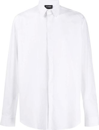 Les Hommes Homme, Chemises, Blanc, Taille: S 1000 Camicia Stampa Retro