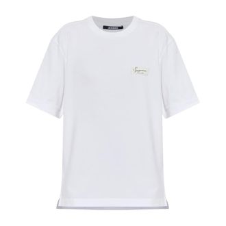 Jacquemus Femme, Tops, Blanc, Taille: 38 FR T-shirt en coton Montaigne