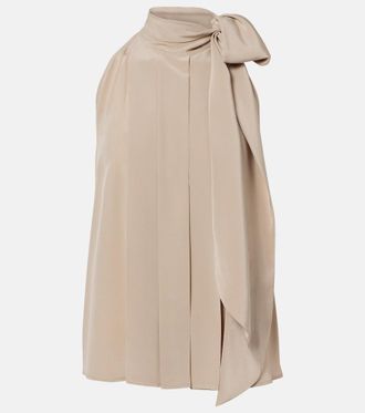 Max Mara Top aus Cr&ecirc;pe de Chine aus Seide