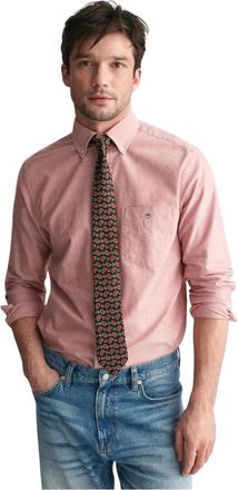 GANT Homme, Chemises, Rouge, Taille: M Chemise Oxford Classique Coupe Regular