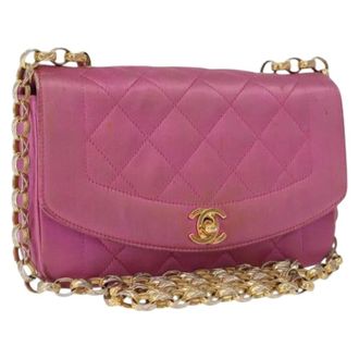 Chanel Sac bandouli&egrave;re en satin doccasion - Femme - Pre-owned - Rose - Taille: ONE Size