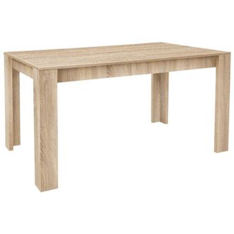 PEGANE Table &agrave; manger, table de repas coloris ch&ecirc;ne cambrian - longueur 141 x profondeur 81 cm