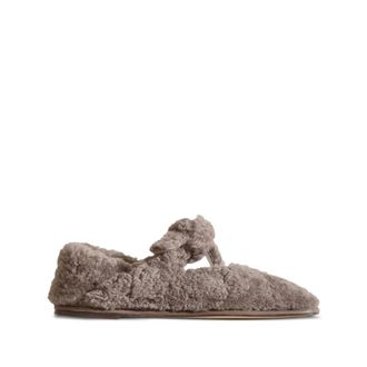 Hereu Flache Graue Seiden- & Nylon Schuhe - - Shoes - Damen - Grau - 41 EU
