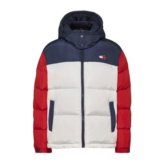 Tommy Jeans Recycelte Parka Mode Logo Wei&szlig; - - Jackets - Damen - Mehrfarbig - S
