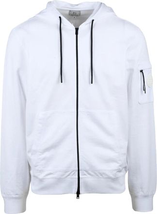 Woolrich Homme, Sweatshirts et sweats &agrave; capuche, Blanc, Taille: XL Felpa cappuccio e zip