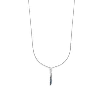 Luxenter Halskette von 925 Sterlingsilber und Saphirzirkonia mit Rhodium - Finsha