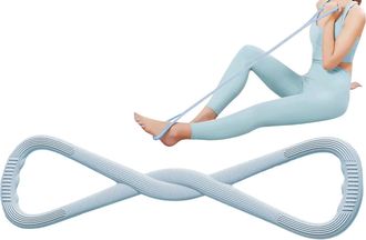 Generic Dehnungsbänder Zum Dehnen - Yoga Fitness Seil In 8-Form,Tragbare Trainingsausrüstung Für Arm Bein Hüfte Rücken Schulter Home Studio Hotel Draußen Unte