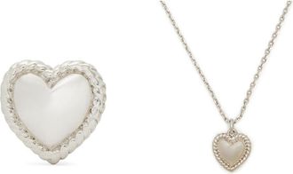 Kate Spade New York Golden Hour Ohrstecker und Halskette, Silber