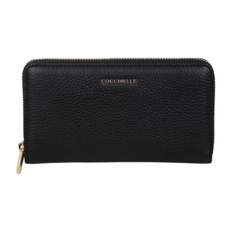 Coccinelle Metallic soft Zipper-Portemonnaie - - Accessories - Damen - Schwarzk - ONE SIZE