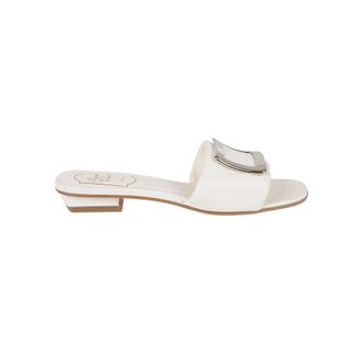 Roger Vivier RV Padded Leather Mules - - Shoes - Damen - Wei&szlig; - 38 EU