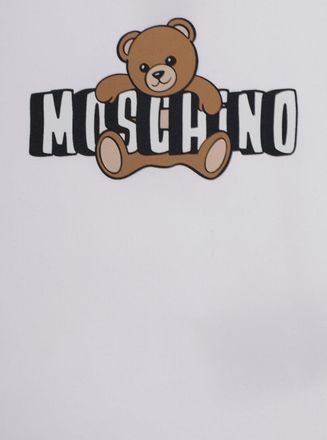 Moschino Logo-Embroidered Cotton T-Shirt and Shorts Set - White